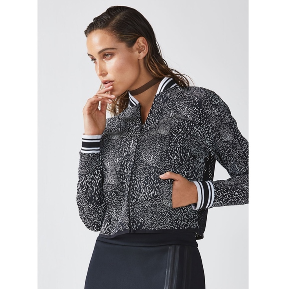 Fabletics | Jackets & Coats | Fabletics Tia Speckled Bomber Jacket ...